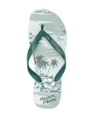 Maison Kitsuné X Havaianas Flip Flops - Green