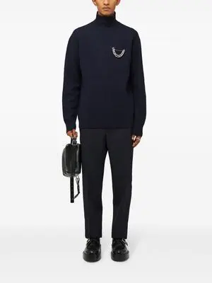 JIL SANDER Chain-link Wool Jumper