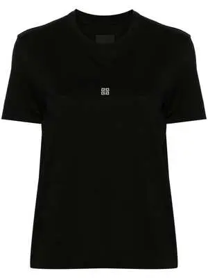 Givenchy 4g-embroidered T-shirt - Black