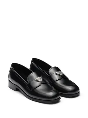 Prada Triangle Logo Loafers