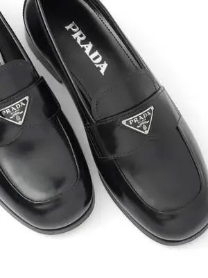 Prada Triangle Logo Loafers