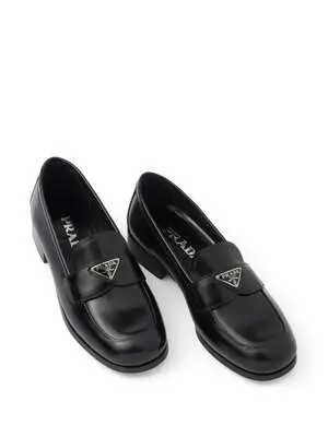 Prada Triangle Logo Loafers