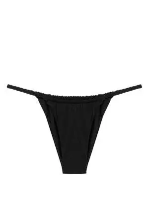 ISA BOULDER Braid-detail Reversible Bikini Bottoms - Black