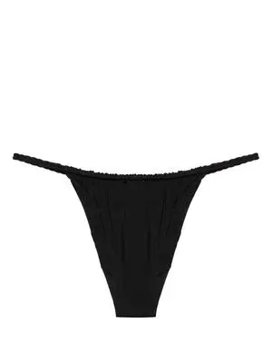 ISA BOULDER Braid-detail Reversible Bikini Bottoms - Black