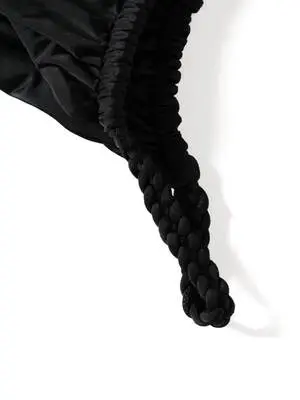 ISA BOULDER Braid-detail Reversible Bikini Bottoms - Black