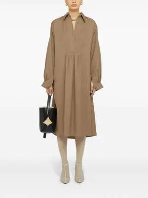 JIL SANDER Straight-point Collar Wool Dress