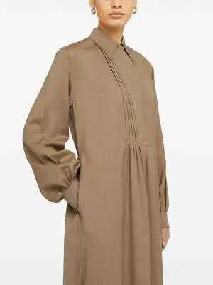 JIL SANDER Straight-point Collar Wool Dress