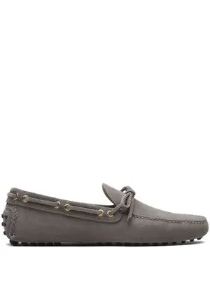 Car Shoe Suede Driving Shoes - Grey