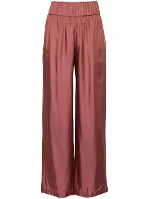 Aspesi Straight-leg Satin Trousers - Pink