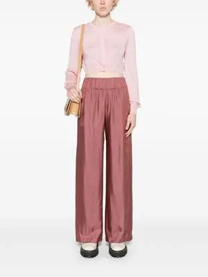 Aspesi Straight-leg Satin Trousers - Pink