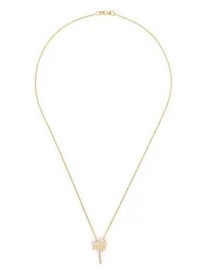 ANITA KO 18kt Yellow Palm Tree Diamond Pendant Necklace - Gold