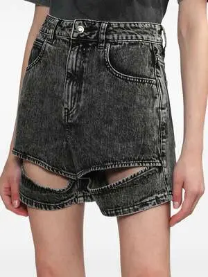 Izzue Logo-patch Cotton Shorts