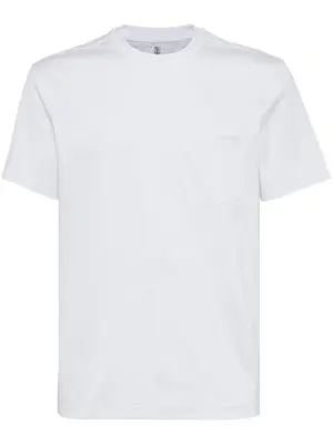 Brunello Cucinelli Patch-pocket Crew-neck T-shirt - White