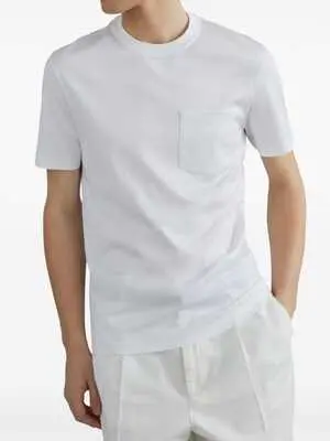 Brunello Cucinelli Patch-pocket Crew-neck T-shirt - White
