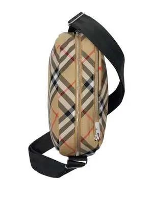 Burberry Check Messenger Bag - Neutrals