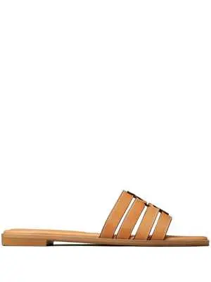 Tory Burch Ines Cage Slides - Brown