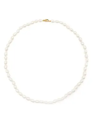Adina Reyter 14kt Yellow Gold Seed Pearl Necklace - White