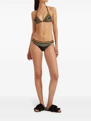 La DoubleJ Geometric-print Bikini Bottoms
