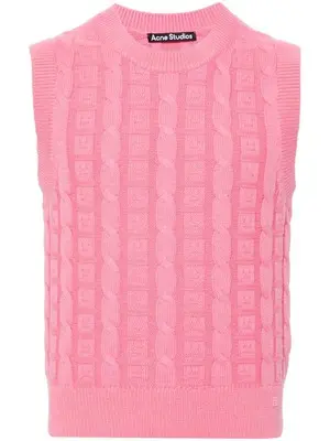 Acne Studios Face Logo Cable-knit Jumper