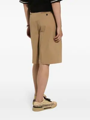 Dolce & Gabbana Pleat-detail Bermuda Shorts - Neutrals