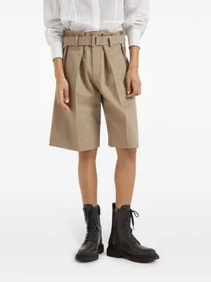 Brunello Cucinelli Belted Tailored Bermuda Shorts