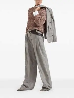 Brunello Cucinelli Wide-leg Wool Trousers