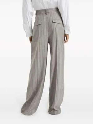 Brunello Cucinelli Wide-leg Wool Trousers