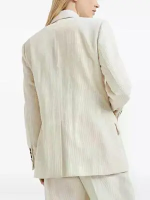 Brunello Cucinelli Corduroy Double-breasted Blazer - Neutrals