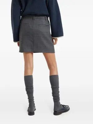 Brunello Cucinelli Tailored Virgin Wool Miniskirt