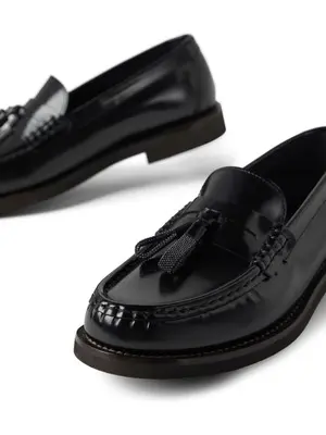 Brunello Cucinelli Monili-tassel Polished Leather Loafers