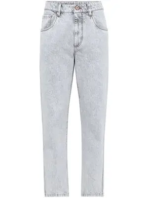Women's High-Waist Light Wash Jeans