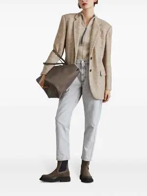 Brunello Cucinelli Mid-rise Tapered Jeans - Blue