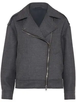 Brunello Cucinelli Virgin Wool Biker Jacket