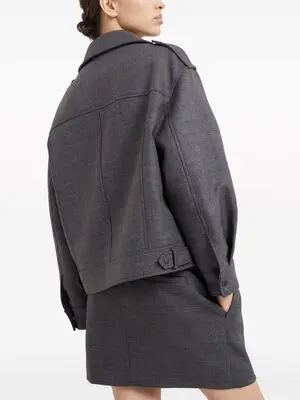 Brunello Cucinelli Virgin Wool Biker Jacket