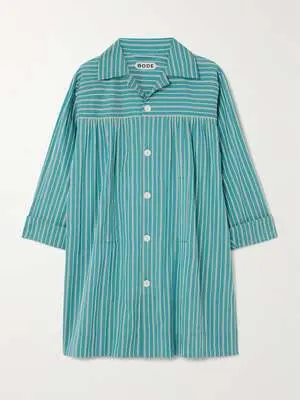 BODE Shore Stripe Quincy Mini Shirt Dress