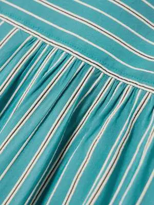 BODE Shore Stripe Quincy Mini Shirt Dress
