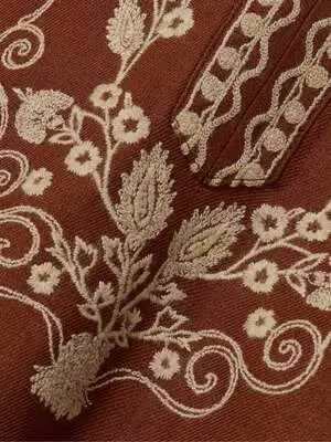 Loro Piana Embroidered Linen Kaftan