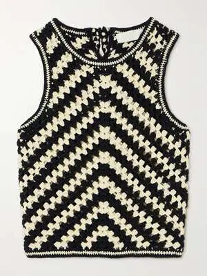 Zimmermann Halliday Cropped Crochet Tank