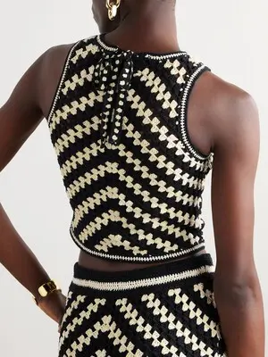 Zimmermann Halliday Cropped Crochet Tank