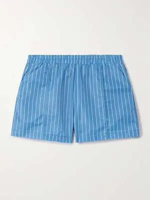 Staud Taurus Striped Shell Shorts - Blue