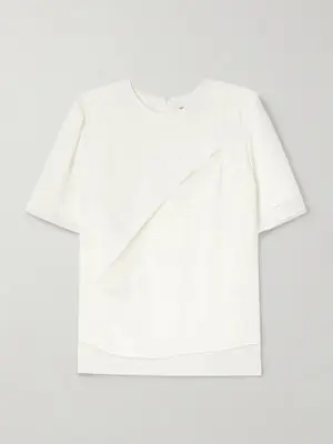 PETER DO Slash Silk And Chiffon T-shirt