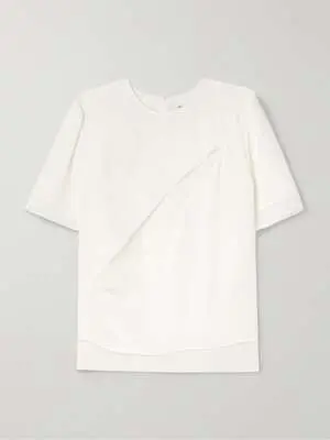 PETER DO Slash Silk And Chiffon T-shirt