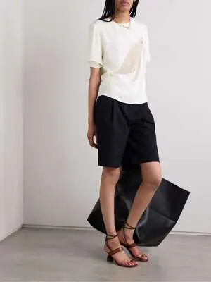 PETER DO Slash Silk And Chiffon T-shirt