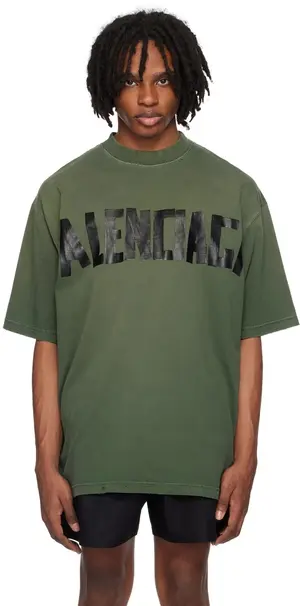 Balenciaga Green Tape Type T-Shirt - 3004 | Editorialist