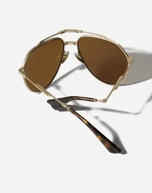 Dolce & Gabbana Stefano Aviator Sunglasses - Gold