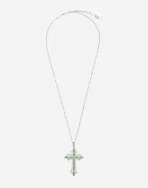 Dolce & Gabbana Cross Pendant Necklace - Yellow
