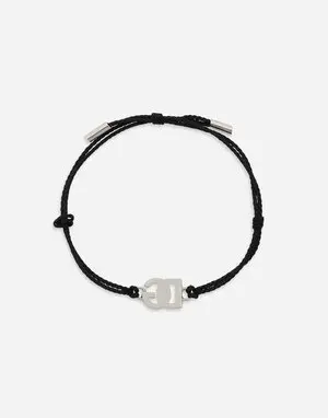 Dolce & Gabbana Cord Bracelet With Dg Logo - Multicolor