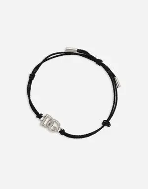 Dolce & Gabbana Cord Bracelet With Dg Logo - Multicolor