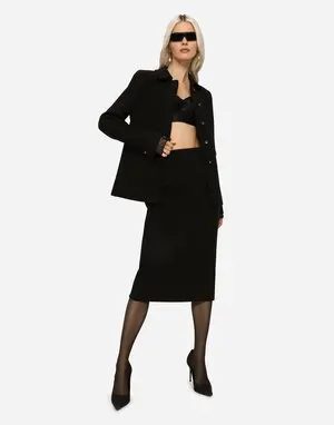 Dolce & Gabbana Stretch Woolen Skirt