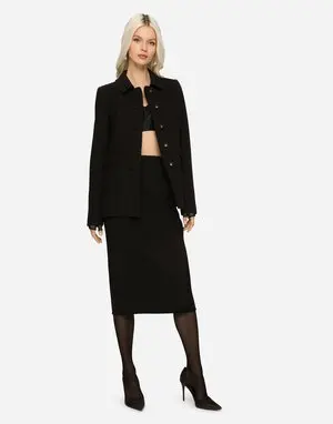 Dolce & Gabbana Stretch Woolen Skirt